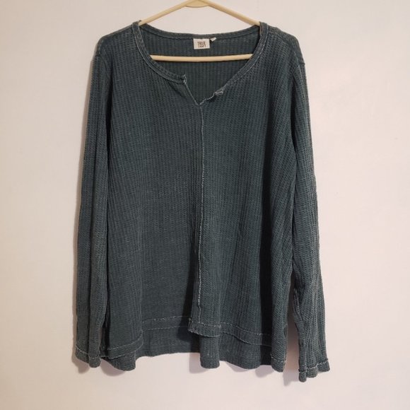 True Craft | Tops | True Craft 3x Green Ribbed Long Sleeve Top | Poshmark